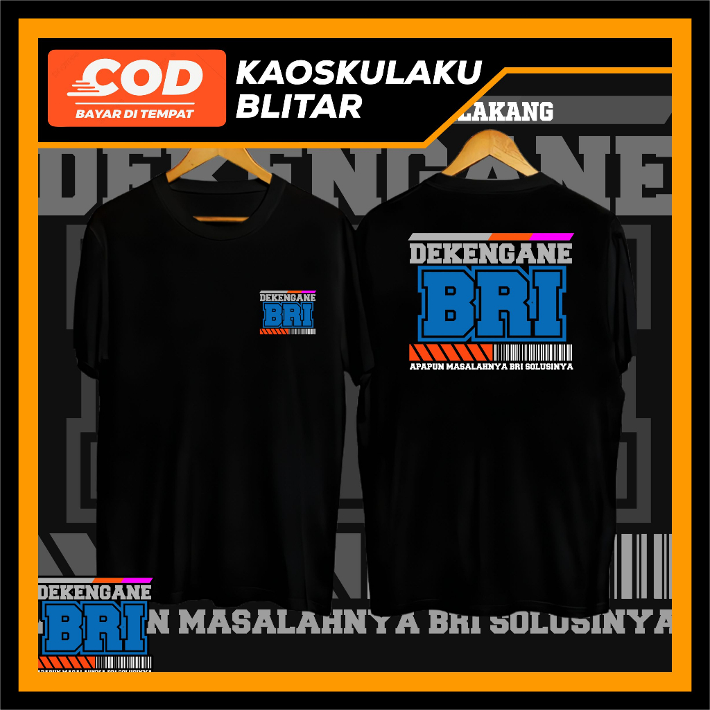 Jual TSHIRT DEKENGAN BRI VOL 1 ATAU KAOS DEKENGAN BRI BAHAN KATUN CVC ...