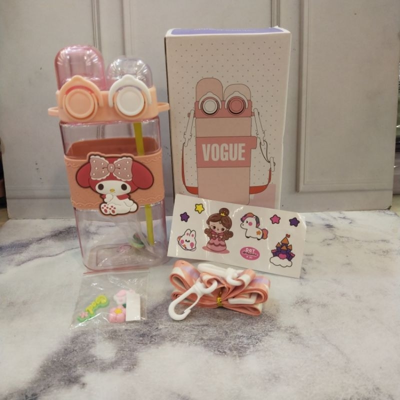 Jual KOTAK MAKAN 3 SEKAT LUNCH BOX DAN BOTOL MINUM SET 6018 MOTIF KUROMI, CHINAMONROLL, MY ...