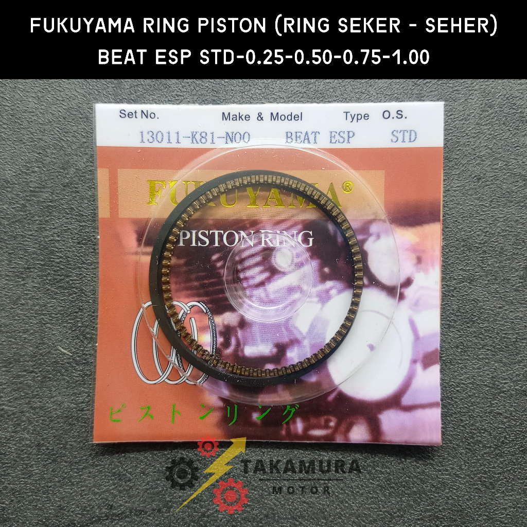 Jual Fukuyama Ring Piston (Ring Seker - Seher) Beat ESP | Shopee Indonesia