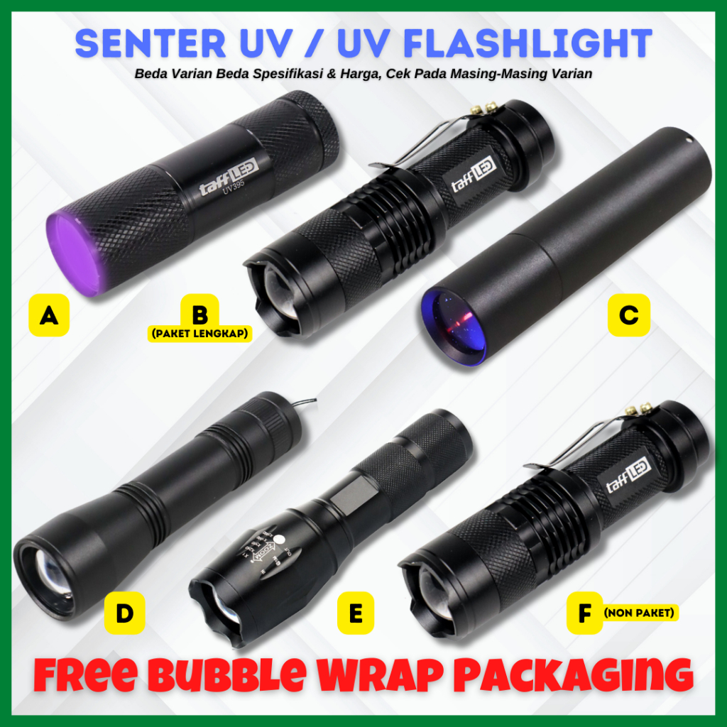 Jual Senter UV Ultraviolet / Ultraviolet Flashlight / Senter UV Cas | Shopee Indonesia