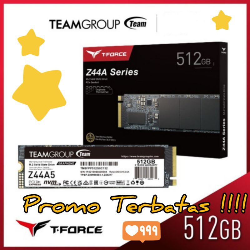 Jual SSD 512gb TEAM T-Force Z44A5 SSD NVME PCIe Gen4 x4 M.2 2280 512GB ...