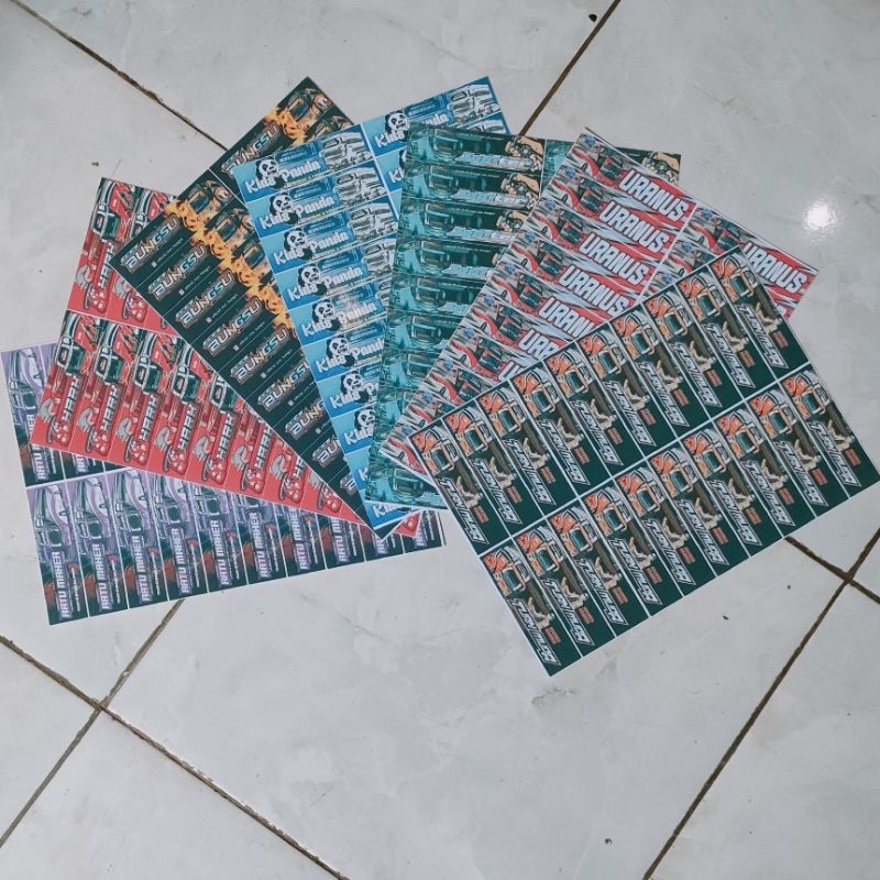 Jual stiker bus basuri // sticker telolet viral // tempelan buss stiker ...
