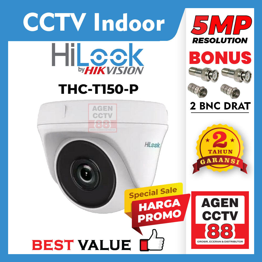 Jual Kamera Cctv Indoor Hilook 5mp Thc T150 P Garansi Resmi Shopee