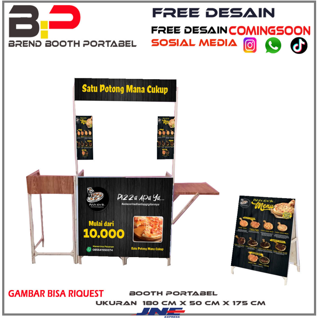 Jual Booth Lipat 180x50x175 Gerobak Lipat Ringan / Meja Jualan Portable ...