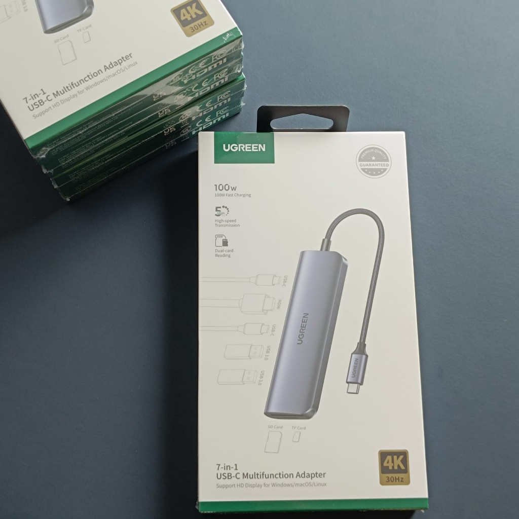 Jual UGREEN Hub 7 in 1 USB C USB 3.0 HDMI SD TF Card 4K 30Hz Display 15214 | Shopee Indonesia