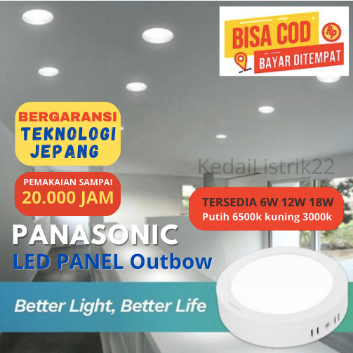 Jual Led Panel OB Panasonic Ceiling Outbow Timbul 6watt, 12watt dan 18 ...