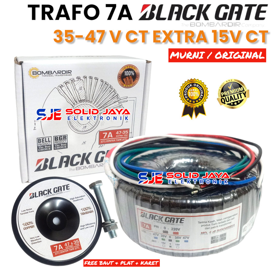 Jual TRAVO TRAFO BLACKGATE 7A 47V 35V CT EXTRA 15V CT BOMBARDIR DONUT BULAT TOROIDAL TOROID 7 ...