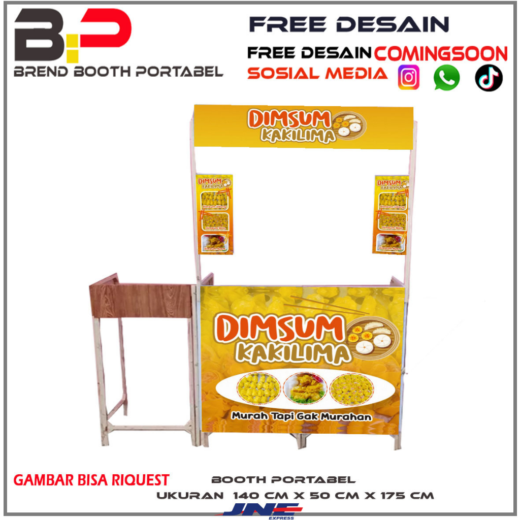 Jual Booth Portable 140 x 50 x 175 / Gerobak Lipat / Meja Jualan ...
