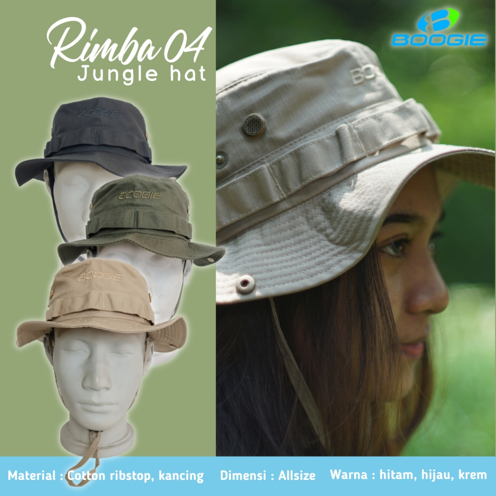 Jual BOOGIE - Topi Rimba Lipat 04 kancing | Shopee Indonesia