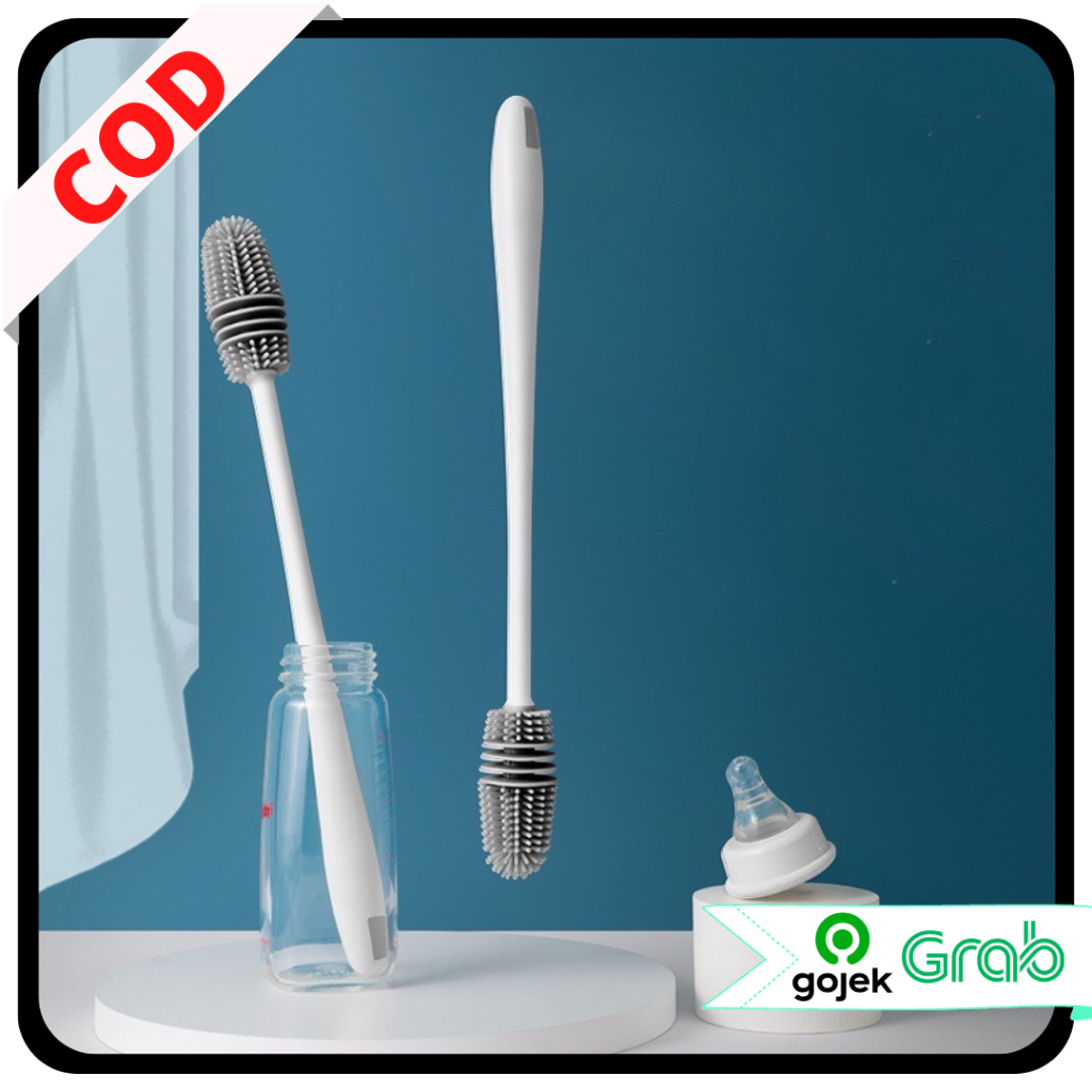 Jual KAISSO - SIKAT PEMBERSIH GELAS BOTOL BAHAN SILIKON GAGANG PANJANG BOTTLE SILICONE BRUSH ...
