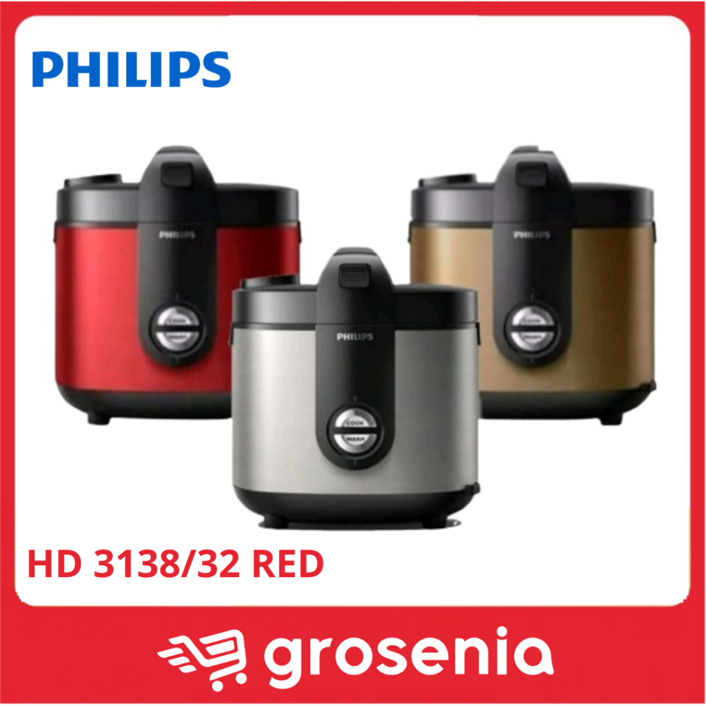 Jual PHILIPS Rice Cooker 2L HD3138/32 Premium Plus | Shopee Indonesia