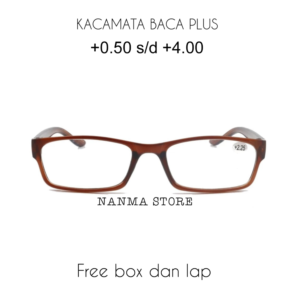 Jual Kacamata baca plus model kotak termurah terlaris 0.50 sampai 4.00 ...