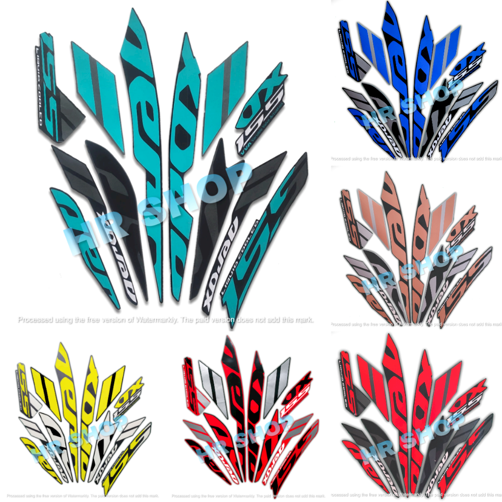 Jual STIKER STRIPING MOTOR YAMAHA AEROX VVA 155 2019 SEPASANG STANDAR ...
