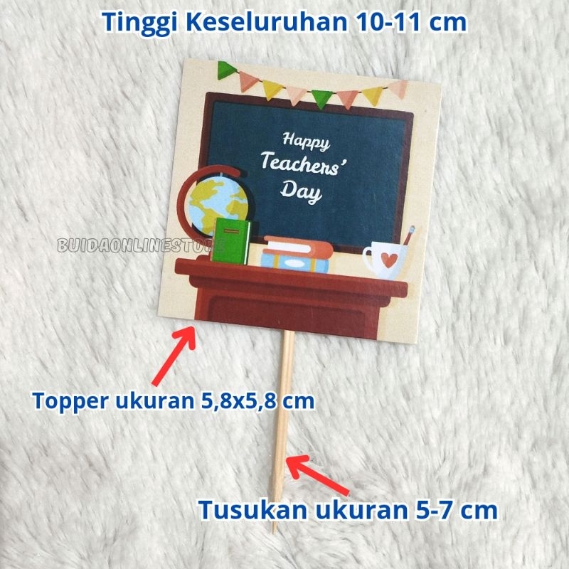 Jual Topper Selamat Hari Guru Happy Teachers Day hiasan kue cake ...