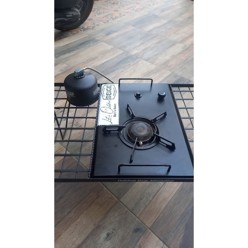 Jual RK Beige Camping gas stove portable IGT outdoor (BLACK) | Shopee ...