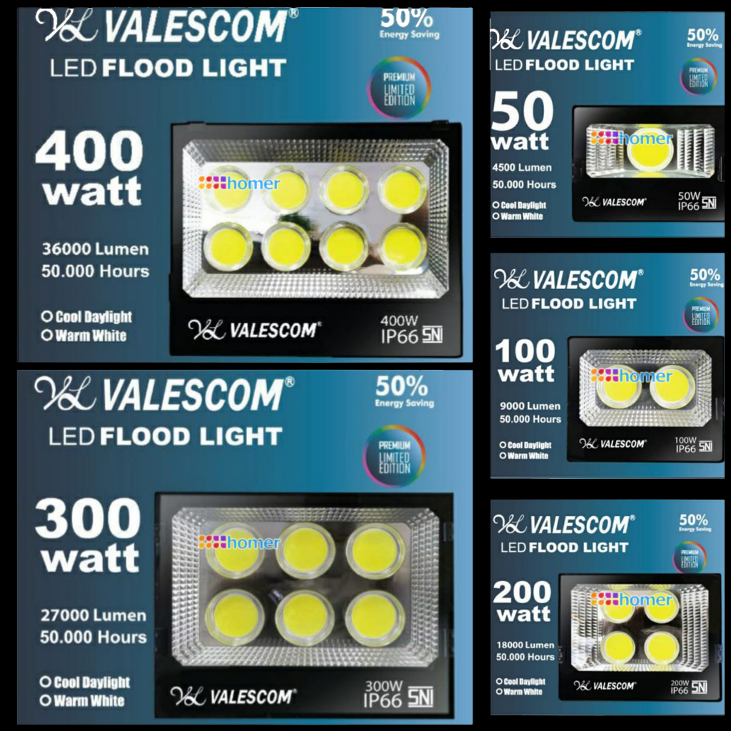 Jual VALESCOM lampu LED sorot tembak COB SNI floodlight outdoor lapangan super terang murah ...