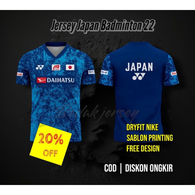 Jual Jersey Badminton Jepang 2022 Japan Denmark Full Printing Free ...