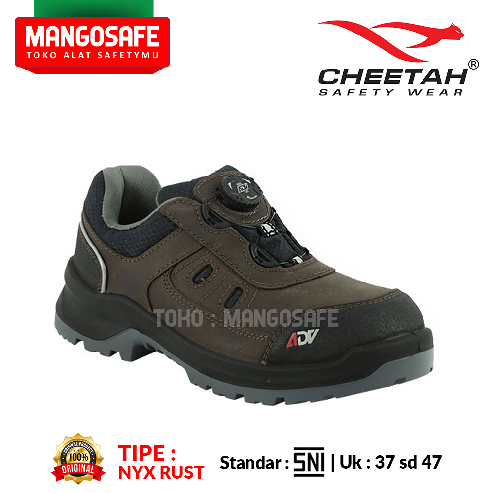 Jual Sepatu Safety Pendek Proyek Ikat Putar CHEETAH Jubatus NYX Rust ...