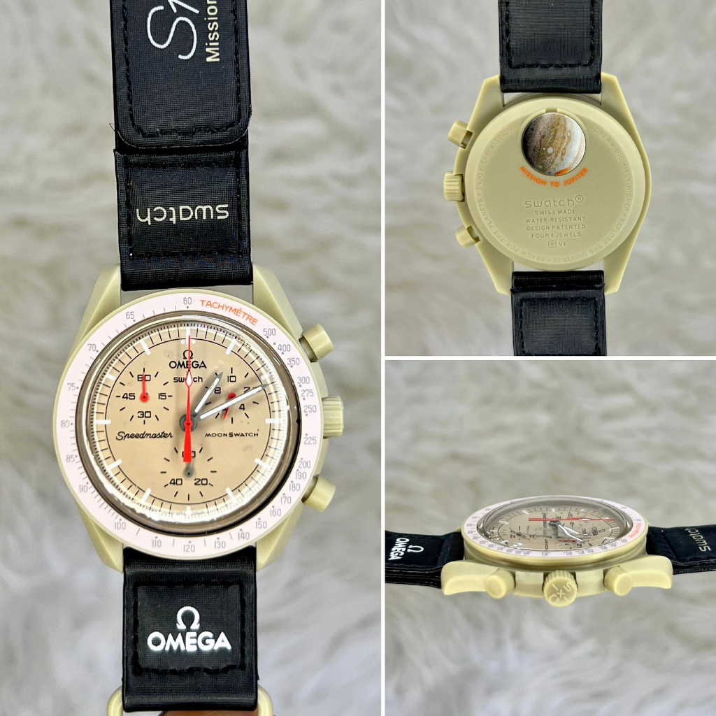 Jual Jam Omega Swatch Mission To Jupiter Super Clone Fullset Sesuai ...