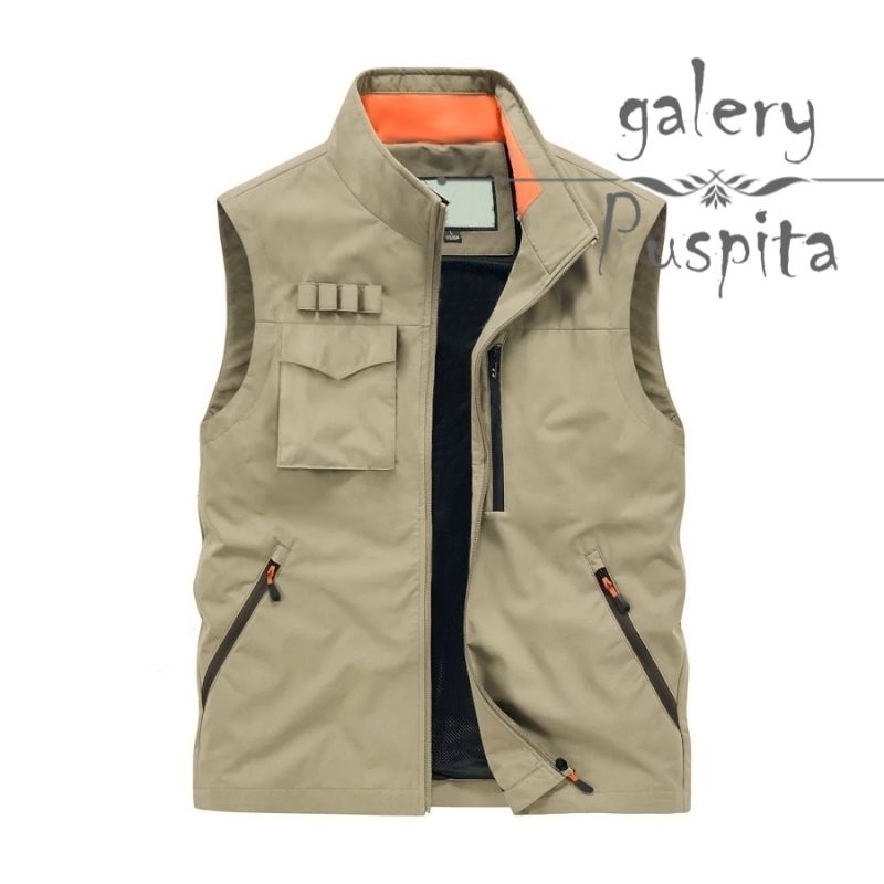 Jual ROMPI OUTDOOR JACKET FASHION VEST PRIA CASUAL | Shopee Indonesia