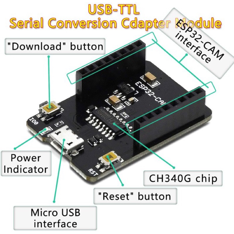 Jual DOWNLOADER ESP32 CAM PROGRAMMER CH340 OV2640 DEVELOPMENT BOARD ...