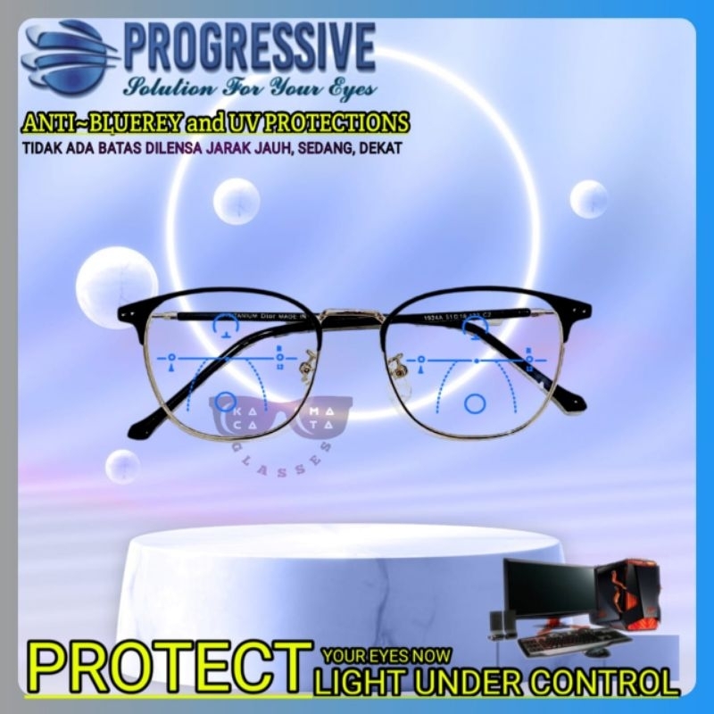 Jual Kacamata Baca Progresif Pria Wanita Kacamata Plus Baca dan Jalan ...