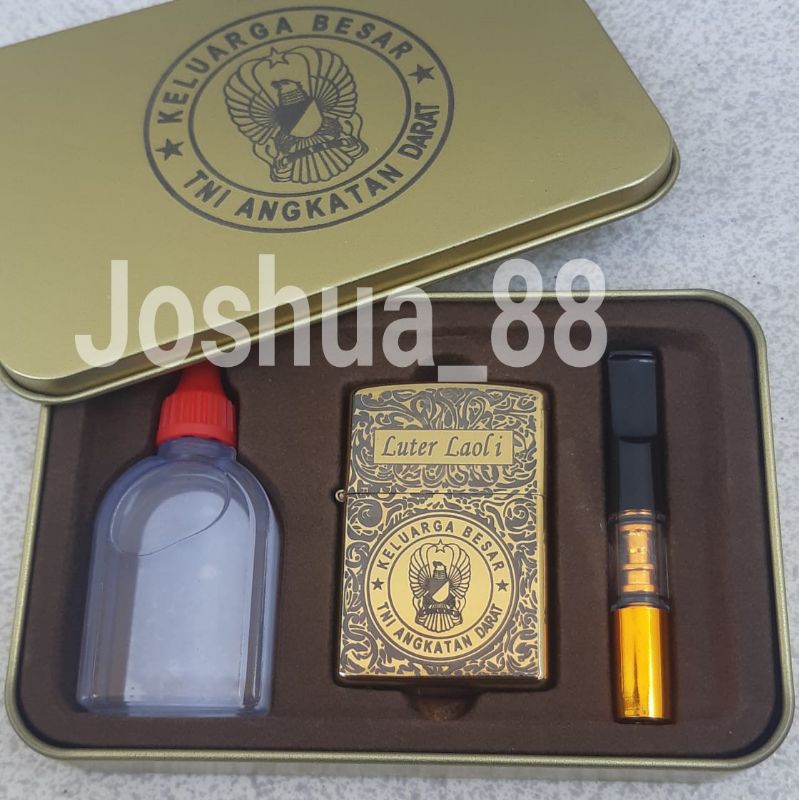 Jual Korek api Custom ukir logo Keluarga Besar TNI AD Paket Bisa Ukir ...