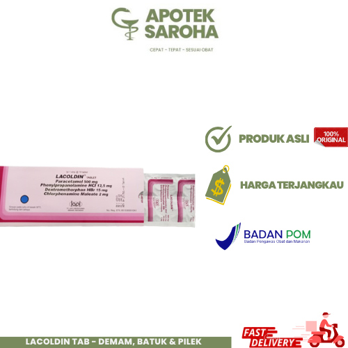 Jual LACOLDIN TABLET | DEMAM | BATUK & PILEK | Shopee Indonesia