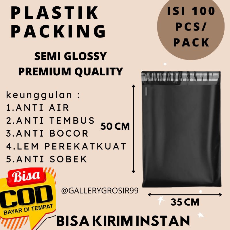 Jual PLASTIK PACKING POLYMAILER ISI 100 PCS/PACK || PREMIUM QUALITY ...