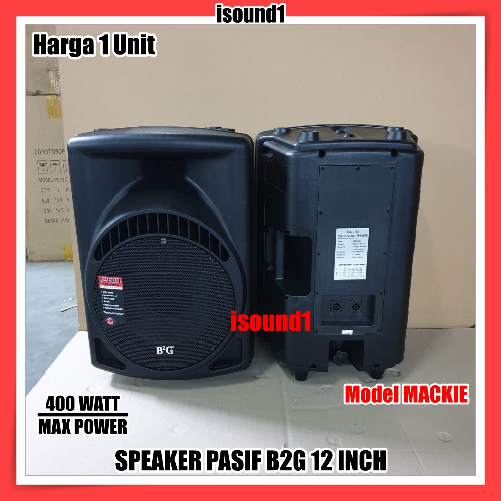 Jual SPEAKER PASIF B2G 12 INCH 12 IN 12IN 1 UNIT FIBER MODEL MACKIE MIKI | Shopee Indonesia