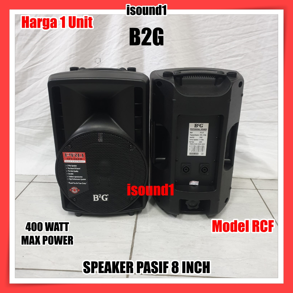 Jual SPEAKER PASIF B2G 8 INCH 8INCH 8 IN 1 UNIT FIBER MODEL RCF IMPORT | Shopee Indonesia