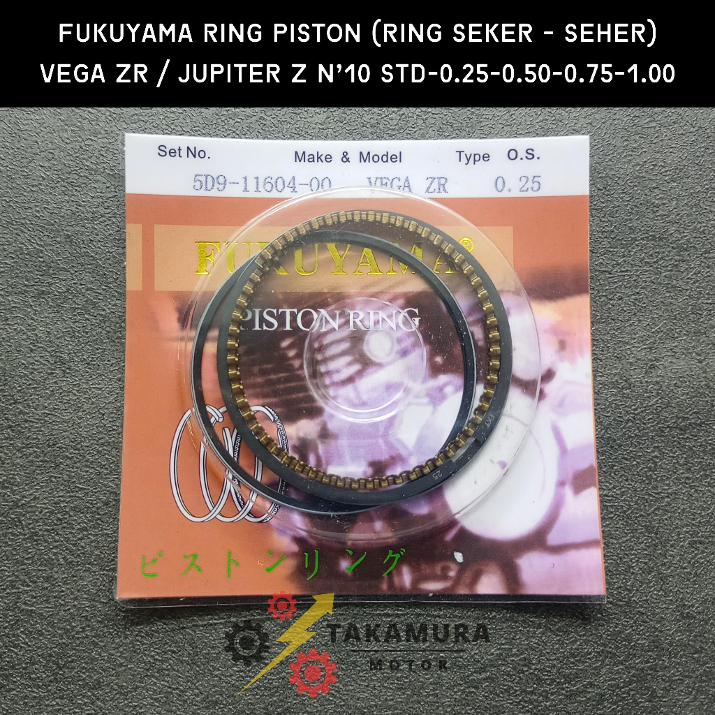 Jual Fukuyama Ring Piston (Ring Seker - Seher) Vega ZR - Jupiter Z N 10 | Shopee Indonesia