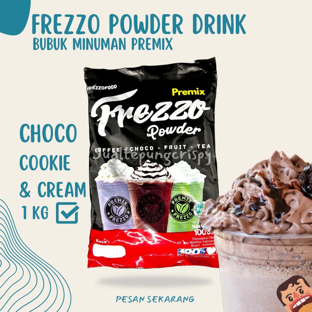 Jual Frezzo Bubuk Minuman Rasa Coklat Cookie & Cream / Choco Cookie ...