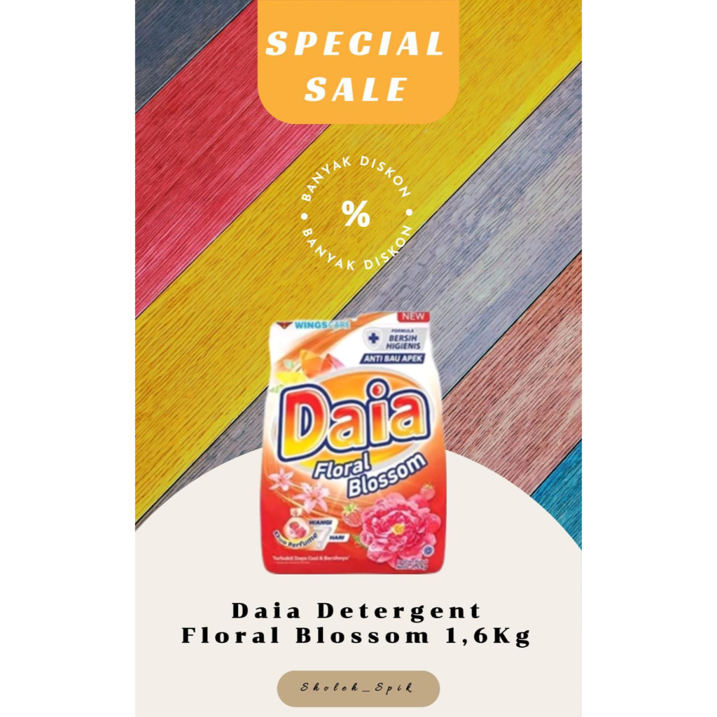 Jual Daia detergent floral blossom 1.6Kg | Shopee Indonesia