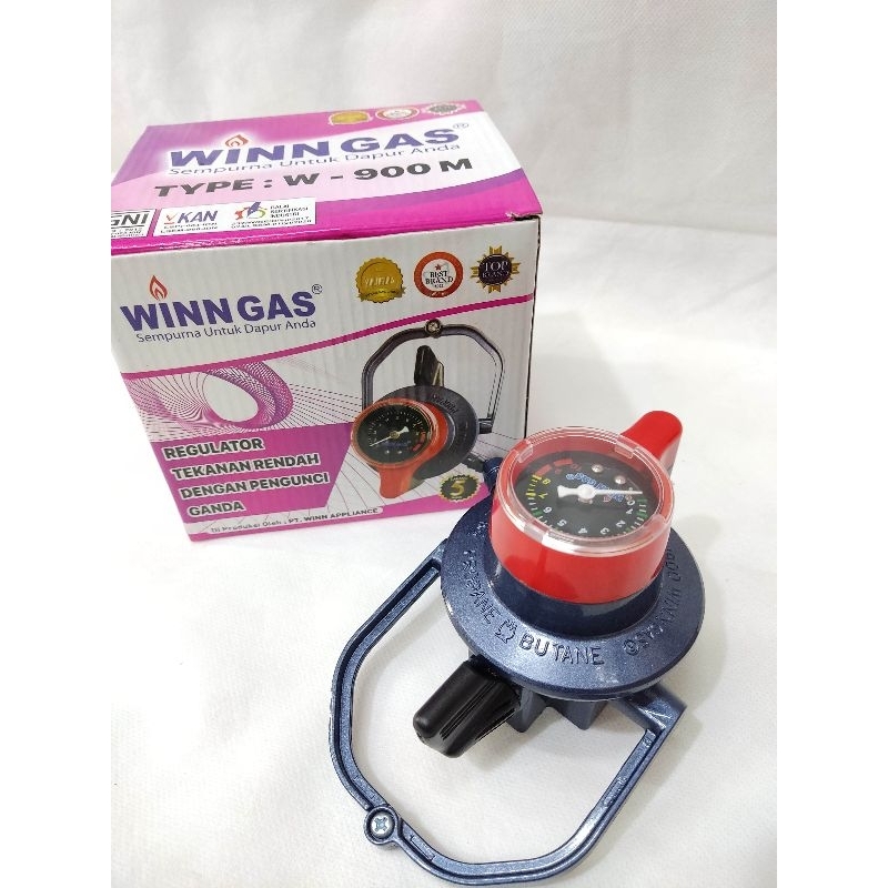 Jual Winn gas regulator double lock tekanan rendah meter W900M ...