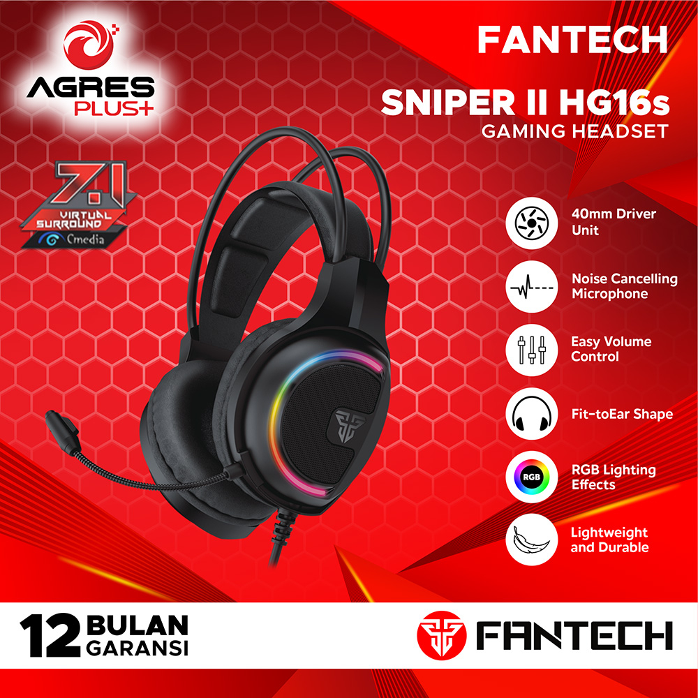 Jual FANTECH Headset Sniper II HG16s 7.1 Surround Sound Noise ...
