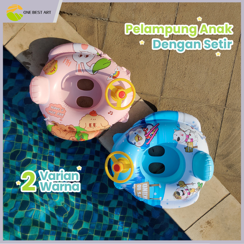 Jual Pelampung Ban Renang Anak Bentuk Perahu Motif Dengan Setir/Baby ...