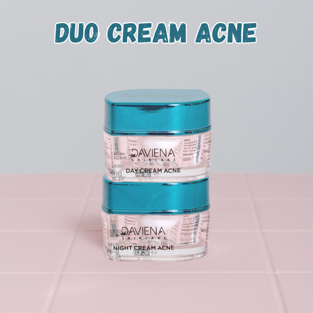 Jual DUO CREAM ACNE SERIES | DAY CREAM DAN NIGHT CREAM | DAVIENA ...