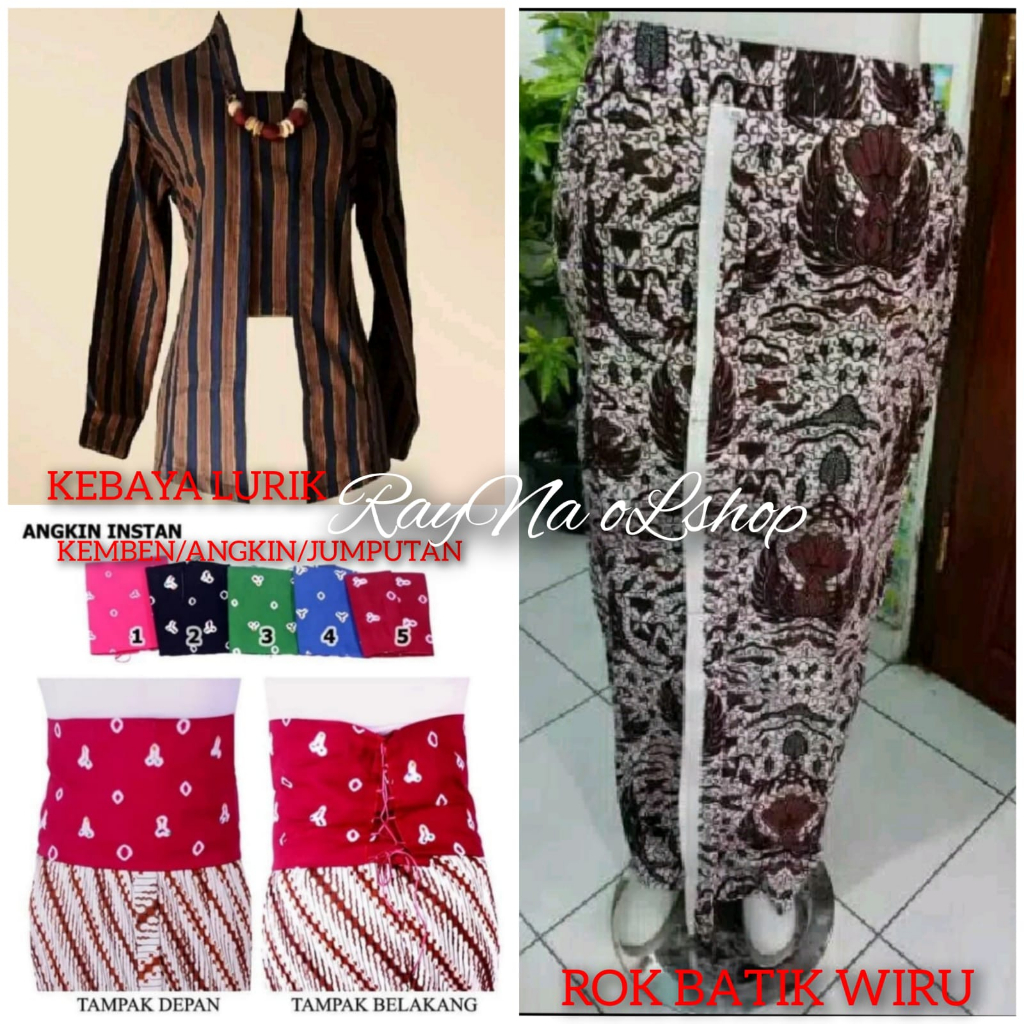 Jual 1 SETEL BAJU KEBAYA LURIK + ROK WIRU + KEMBEN/JUMPUTAN/ANGKIN, PAKAIAN TENUN MODERN KLASIK ...