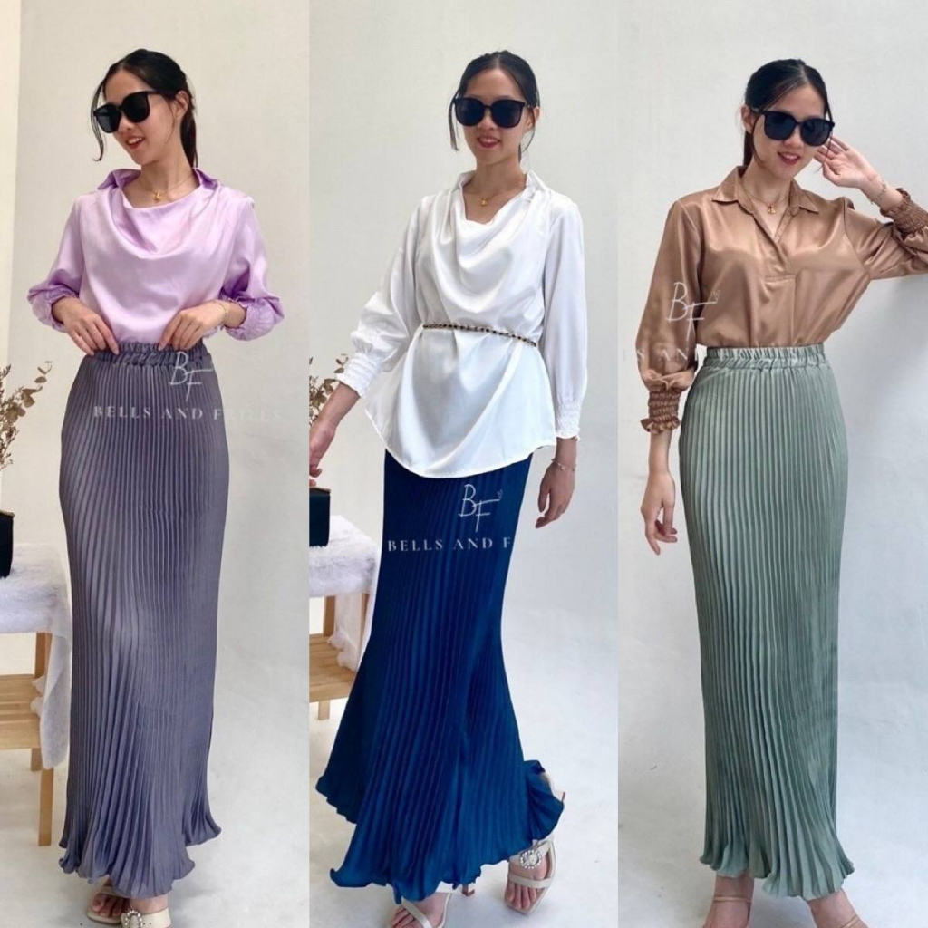 Jual ASTRID Plisket Skirt / Rok Plisket Lidi / Rok Office / Rok Span Wavy / Pleated Skirt Casual ...