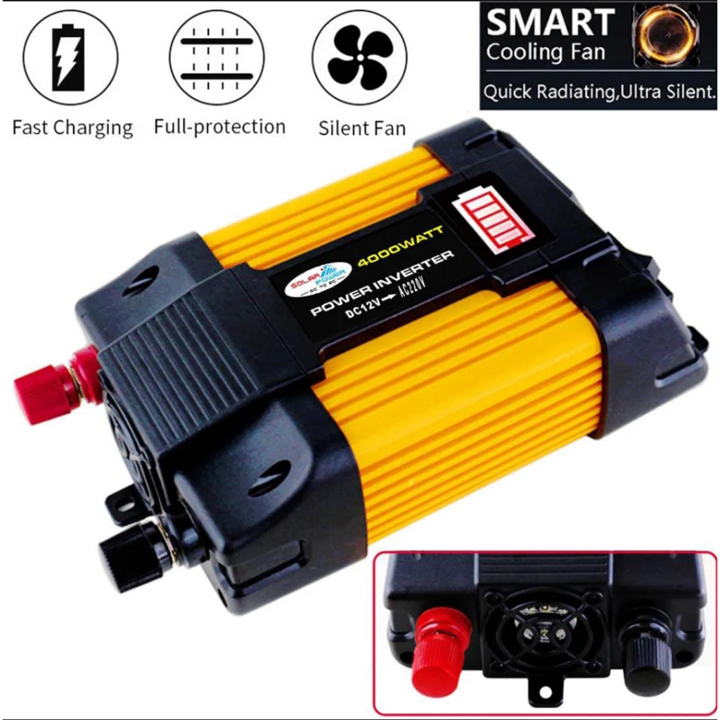 Jual *BISA COD* Power Inverter Transformer DC 12V to AC 220V 4000W ...