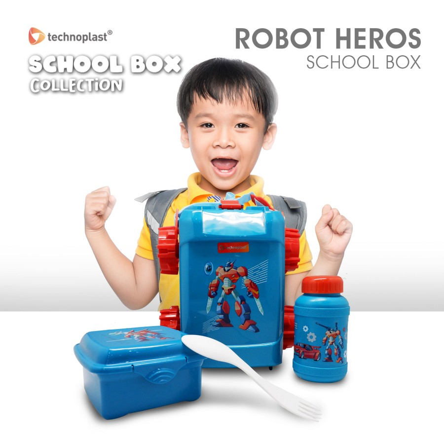 Jual ROBOT HEROS SCHOOL BOX / LUNCH BOX SET / PAKET KOTAK BEKAL DAN ...