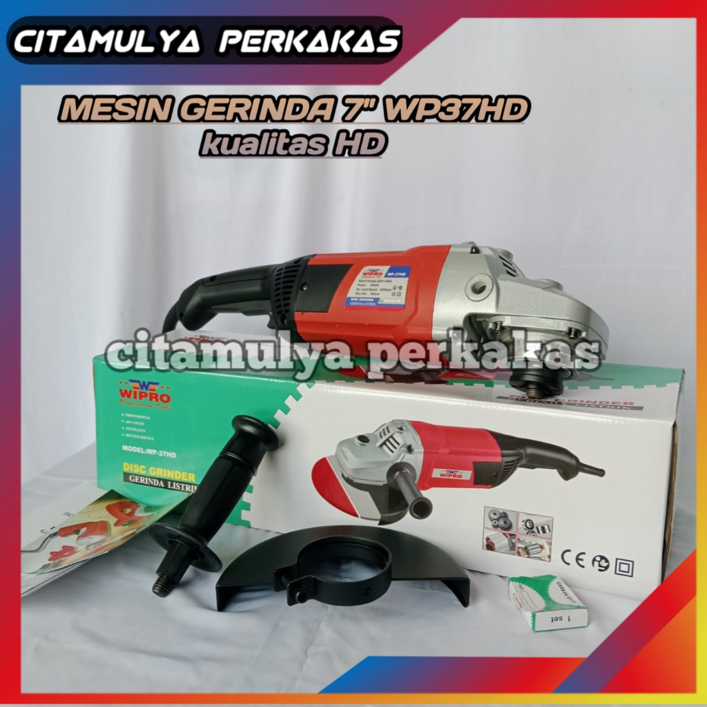 Jual Wipro Mesin Gerinda tangan 7 Inch w37HD | Shopee Indonesia