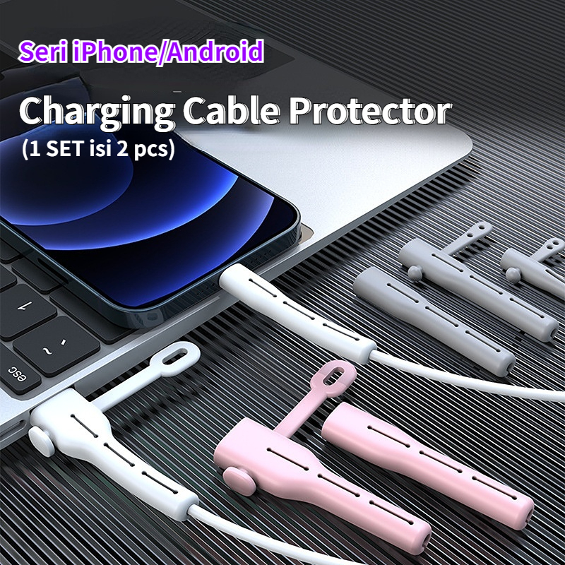 Jual Pelindung Kabel 2in1 Cable Protector Type C Lightning iPhone Cable ...