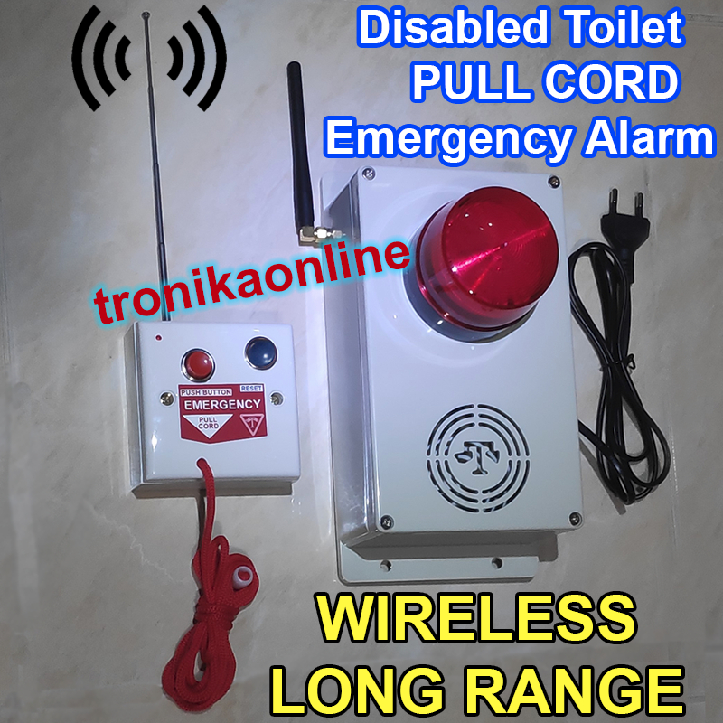 Jual EMERGENCY PULL CORD ALARM DISABLED toilet Panic button WIRELESS ...