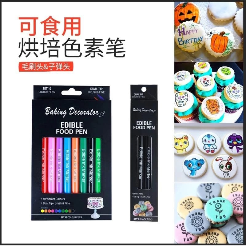 Jual Spidol Hias Makanan Edible Food Pen Sepidol Warna Warni Untuk ...