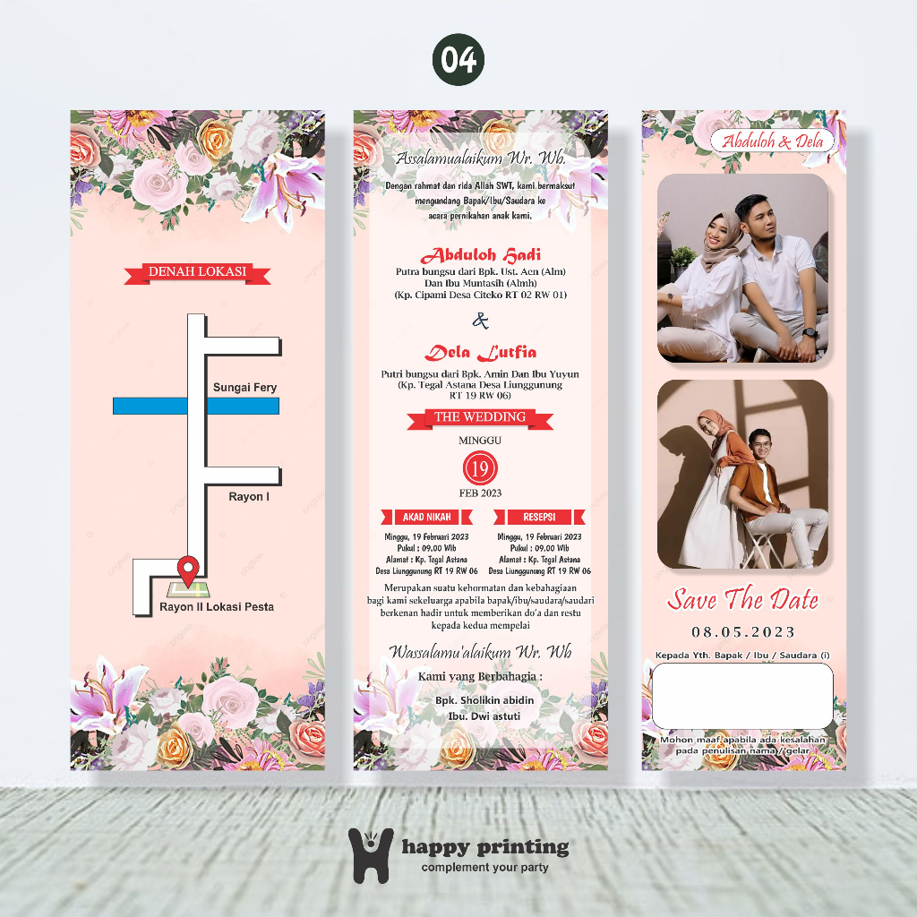 Jual Undangan Pernikahan 2 Lembar + Tali FREE (Plastik, Desain, Barcode ...