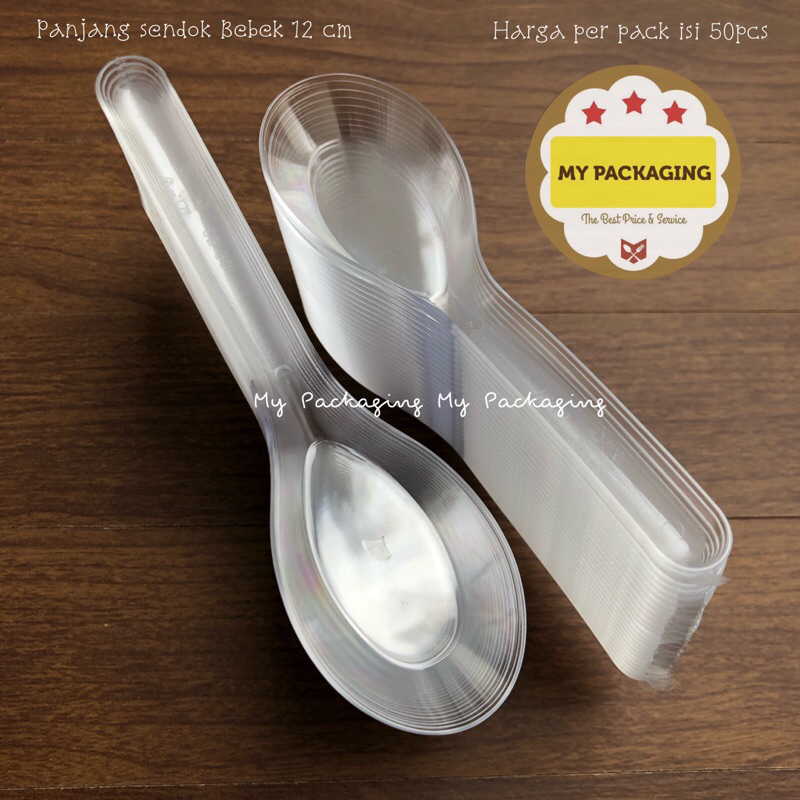 Jual Sendok Bebek / Sendok Makan Plastik Murah - Kecil Warna BENING ...