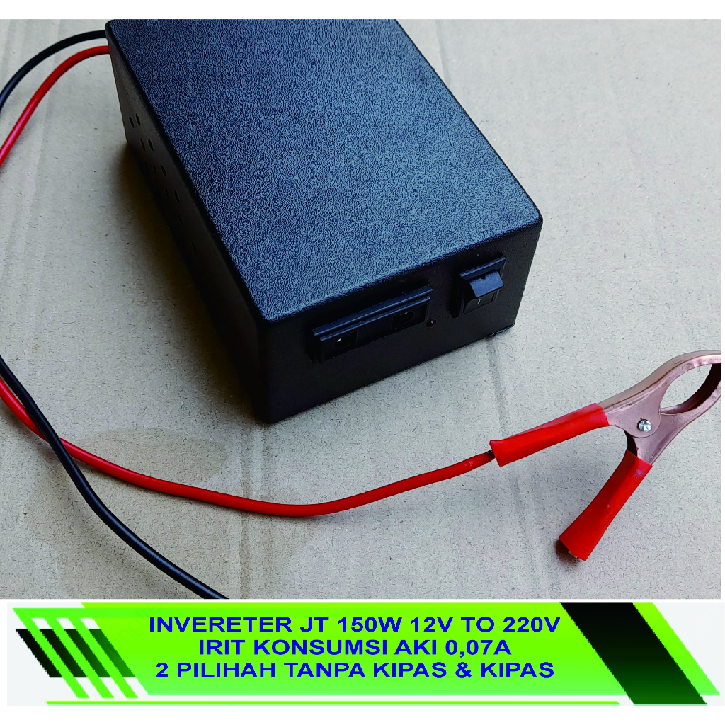 Jual jt inverter 150w 12V TO 220V box dan kipas pendingin | Shopee ...