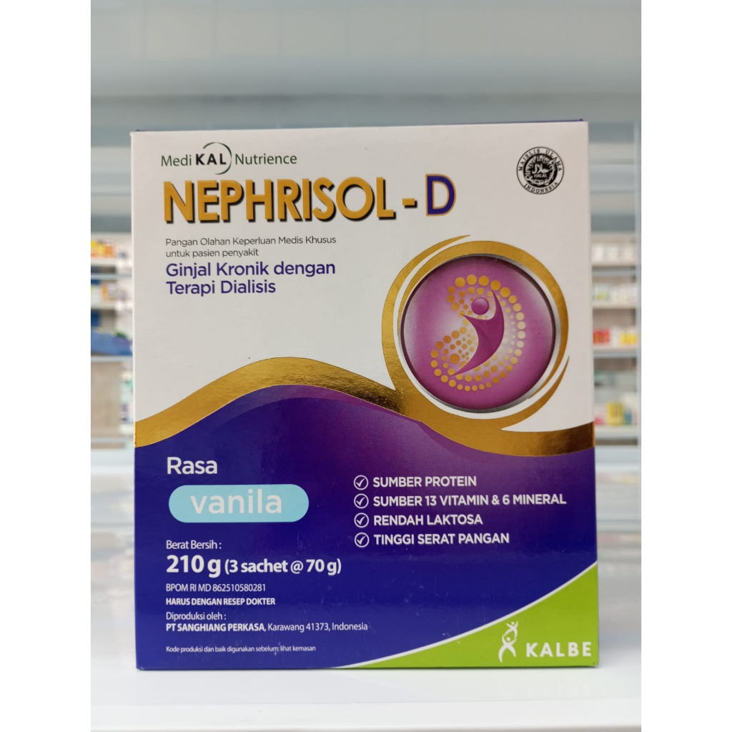 Jual NEPHRISOL-D VANILLA 210 gr - SUSU KHUSUS PASIEN GINJAL PASCA ...